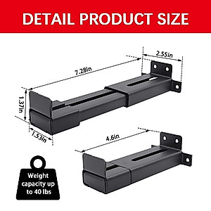 Adjustable Universal Soundbar Mount for Most Sound bar - for Samsung, Vizio, Bose, Roku, JBL, LG, Sony, Onn, Polk, Sonos,TCL, Yamaha Nakamichi, Soundbar Mounts Mounting Bracket