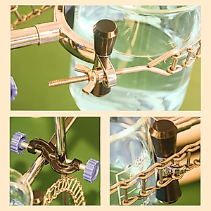 SWONES Lab Chain Clamp - Lab Beaker Chain Clamp Clip,Beaker Chain Clamp,Adjustable Beaker Chain Clip,for 80-150mm Dia Beaker Container (1, Lab Chain Clamp)