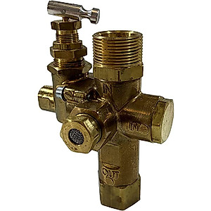 3/4" Compression Top Inlet X 1/2" FNPT Outlet, Pilot Unloader Check Valve, Throttle Control for MAX 6.5HP Gas air Compressors (125-150 PSI, 36" Throttle Control Cable & Unloader Valve)