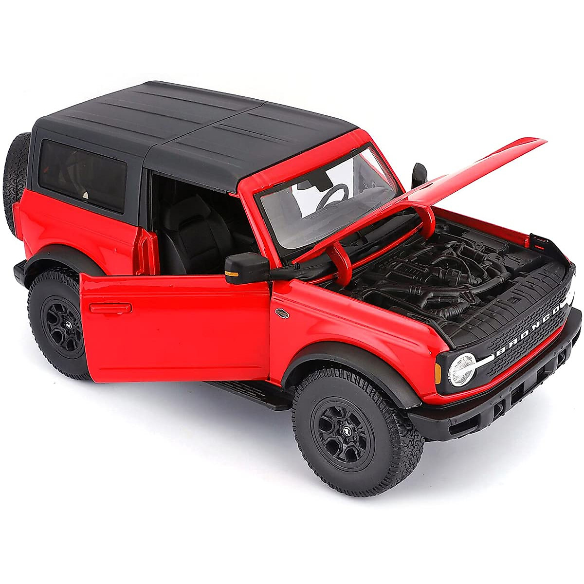 Maisto Diecast Cars 2021 Ford Bronco Wildtrak Red with Black Top Special Edition 1/18 Diecast Model Car by Maisto 31456 (31456RD)