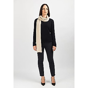 Dalle Piane Cashmere - Broad Scarf 100% cashmere - Made in Italy - Woman/Man, Color: Beige, One size