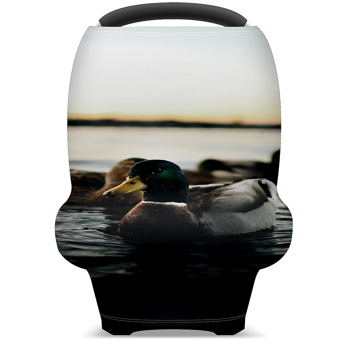 Baby Car Seat Covers Duck Animal Multi- use Breastfeeding Scarf, CarSeat Canopies for Newborn