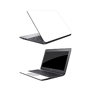 MightySkins Skin Compatible with HP Chromebook 11 (2018) 11.6" - Solid White | Protective, Durable, and Unique Vinyl Decal wrap Cover | Easy to Apply, Remove, and Change Styles | Made in The USA