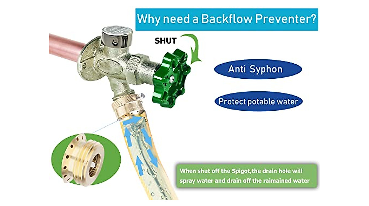 WHK 3/4" Hose Bib Backflow Preventer - Anti-Siphon Brass