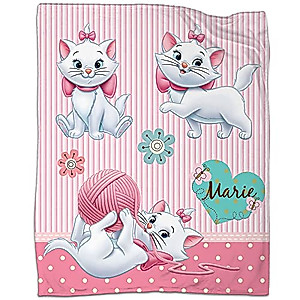 Cartoon Printing Throw Blanket All Seasons Flannel Fleece Blanket Soft and Warm Plush Blankets for Couch Sofa Bed Camping Travel 60"x50"