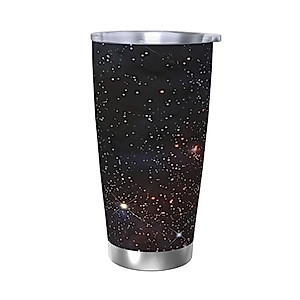 AYCZN Space Stars 20 OZ Tumbler Stainless Steel Travel Coffee Mug, Galaxy Planet Insulated Water Bottle with Lid and 2 StrawsLeakproof Thermal Cup