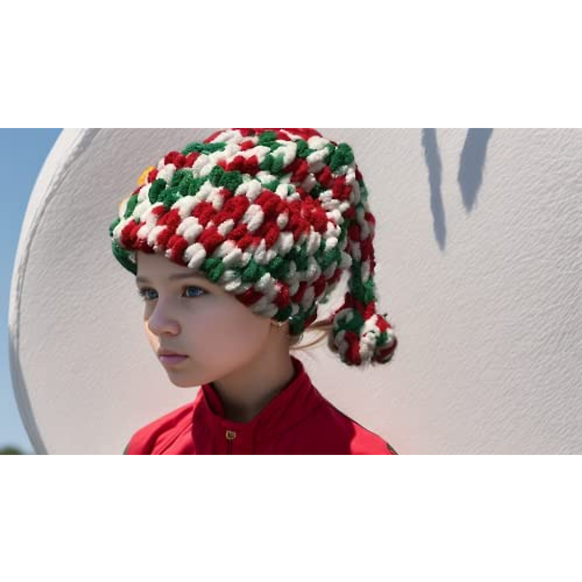 DDL&HEXI 3 Skeins of Loop Yarn Finger Knitting Yarn (605 Christmas)