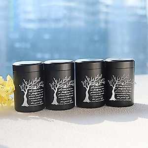 Small Urns for Ashes - Set of 4，2.7 inch High Aluminium Mini Urns, Cremation Urns for Human/Pet Ashes, Ashes Holder, Small Keepsake urns-My Mind Still Talks to You