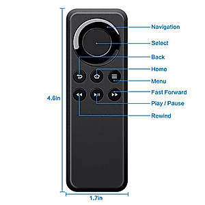 New CV98LM Replacement Remote Control Suit for Amazon Fire TV Stick and Amazon Fire TV Box 1st Generation W87CUN CL1130 and 2nd Gen DV83YW PE59CV Without Voice Function