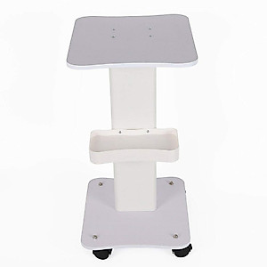 Beauty Cart, Salon Spa Rolling Trolley Cart on Wheels Beauty Instrument Tray White Mobile Cart for Esthetician Tool Carts, Load 132lbs
