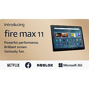 Introducing Amazon Fire Max 11 tablet, our most powerful tablet yet, vivid 11" display, octa-core processor, 4 GB RAM, 14-hour battery life, 64 GB, Gray