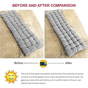 Sun Lounger Chair Cushions,67-inch Lounge Chaise Cushion Sun Lounger Mattress with Non-Slip Back Elastic Sleeve for Garden Outdoor/Indoor/Sofa/Tatami/Car Seat/Bench (Red)