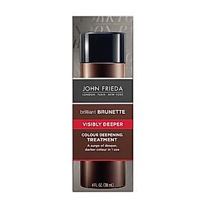 John Frieda Brilliant Brunette Visibly Deeper Color Deepening Treatment, for Cocoa Infused, Darker Color, 4 Ounce, with Evening Primrose Oil