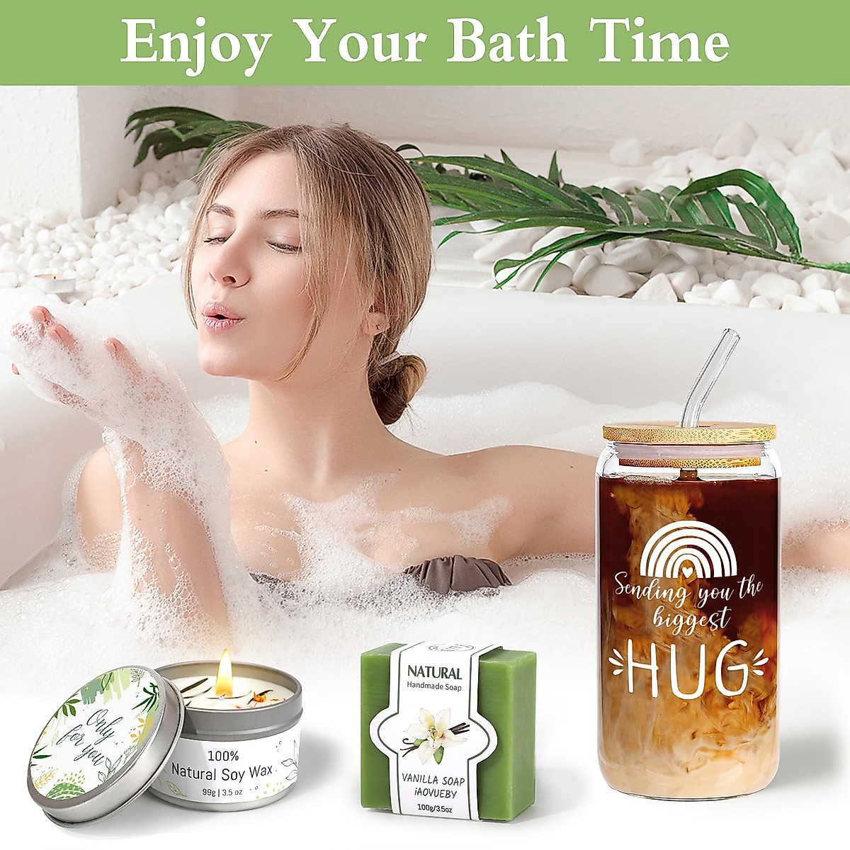 Self Care Gifts for Women, Thinking of You Care Package, Get Well Gifts For Women After Surgery, Relaxing Spa Gift Basket for Her Best Friend Mom Sister, Birthday Gifts for Women Friendship Ideas