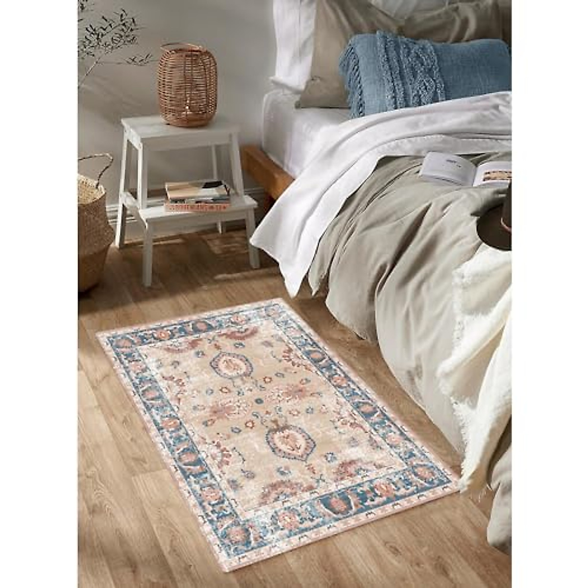 Boho Geometric Modern Area Rug for Bedroom, 9x12ft Memory Foam Indoor Carpet, Fluffy Rug for Living Room Bedside Room Decor - Silk Velvet