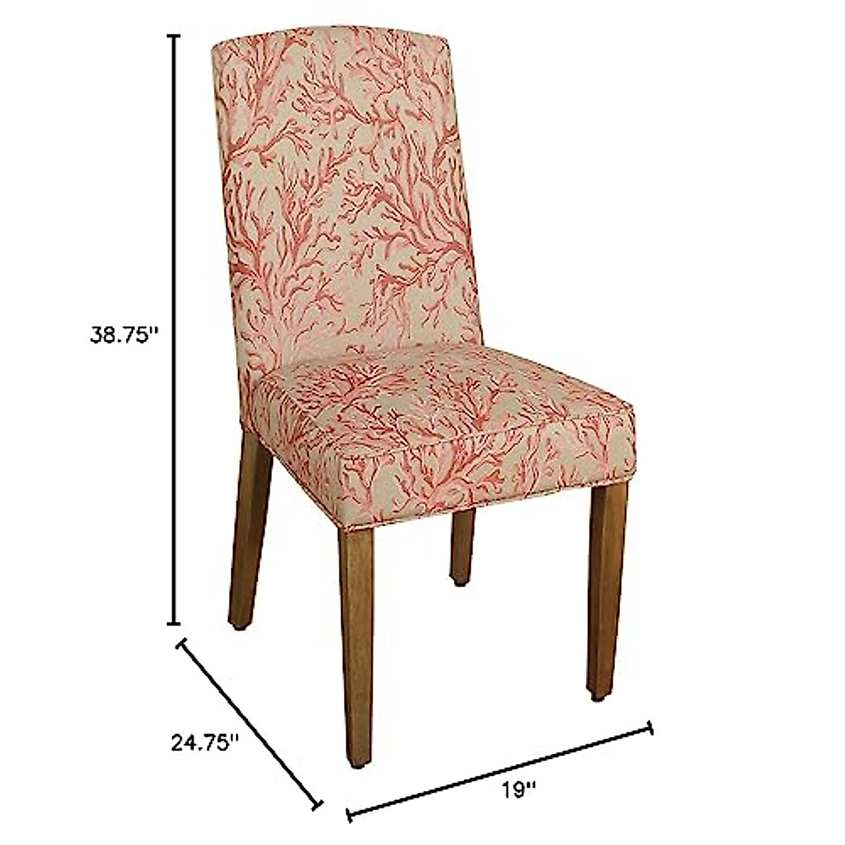 HomePop Parsons Classic Dining-Chairs, Single Pack, Coral