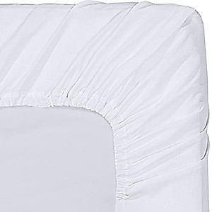 Utopia Bedding Queen Fitted Sheet - Bottom Sheet - Deep Pocket - Soft Microfiber -Shrinkage and Fade Resistant-Easy Care -1 Fitted Sheet Only (White)
