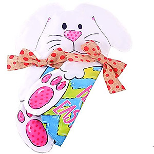 Spring Super Easter Bunny Eggs Garden Flag Welcome Home banner Double Sided Home decor Yard Garden Outdoor holiday Decorating 28" x 40"