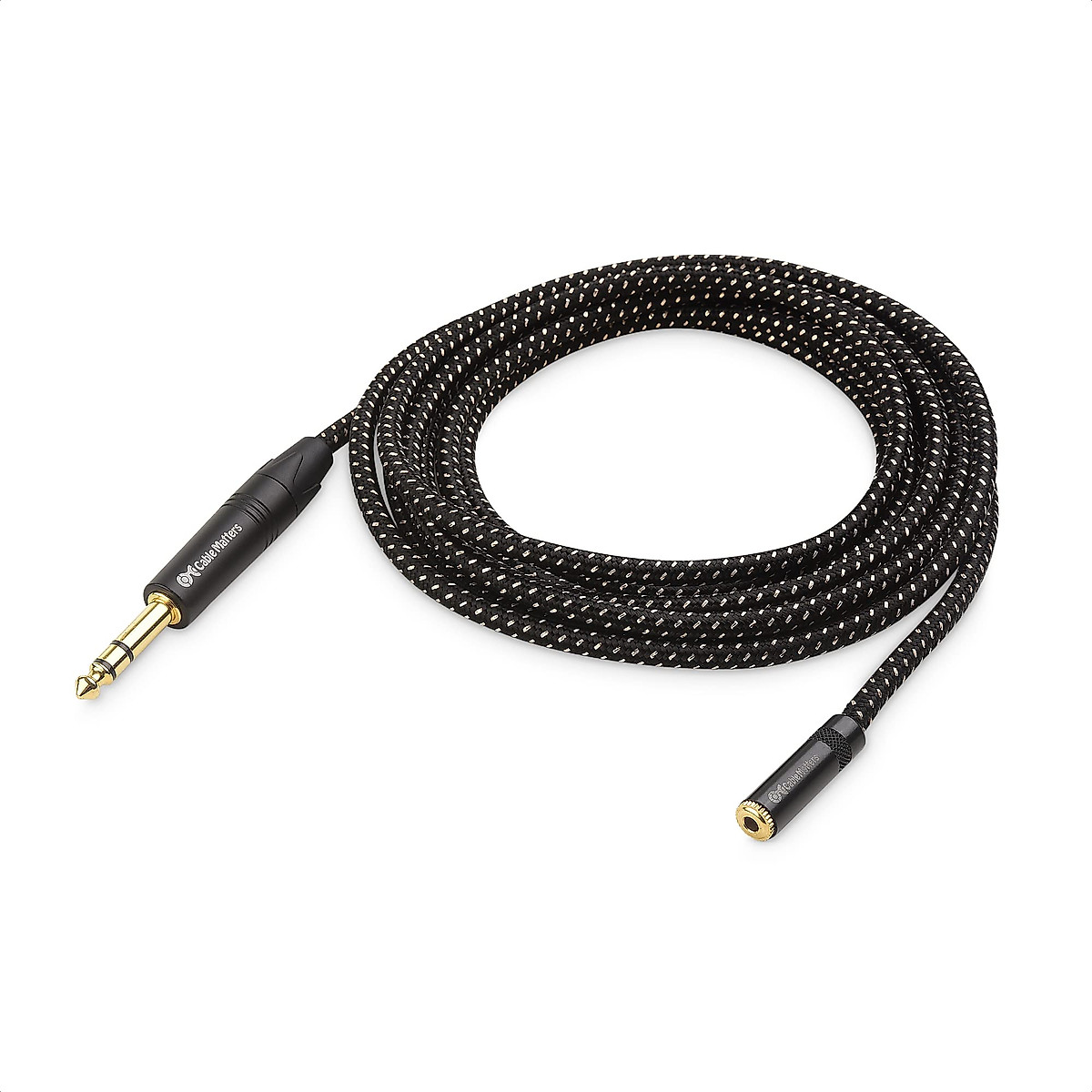 Cable Matters 6.35mm to 3.5mm Headphone Adapter Cable 10 ft, (1/4 Male to 1/8 Female, 3.5mm to 1/4 Adapter, AMP to Headphone Adapter Cable) in Black
