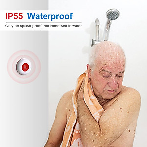 Daytech Wireless Caregiver Pager Call Button Elderly Medical Nurse Alert System for Elderly Monitoring/Seniors with 2 SOS Call Panic Buttons & 2 Watch Pagers, 500+Feet 3 Receivers