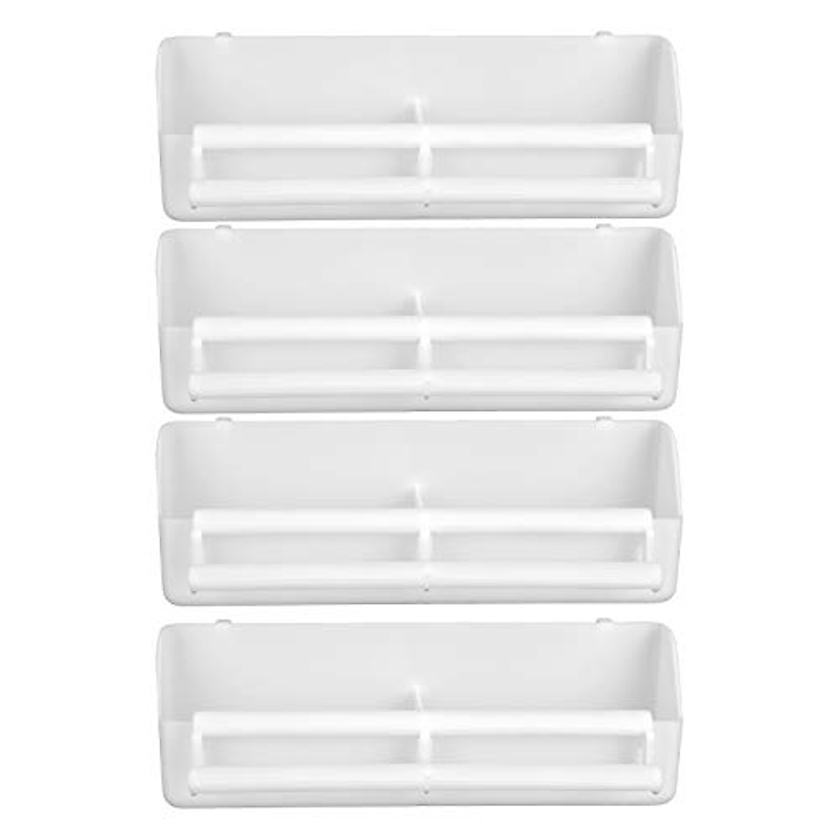 4pcs Cage Food Feeder for Bird,Double Plastic Feeding Cup,Hanging Seed Water Feeders Dispenser Standing Frame,Parrot Lovebird Dove Canary Budgerigar Sparrow