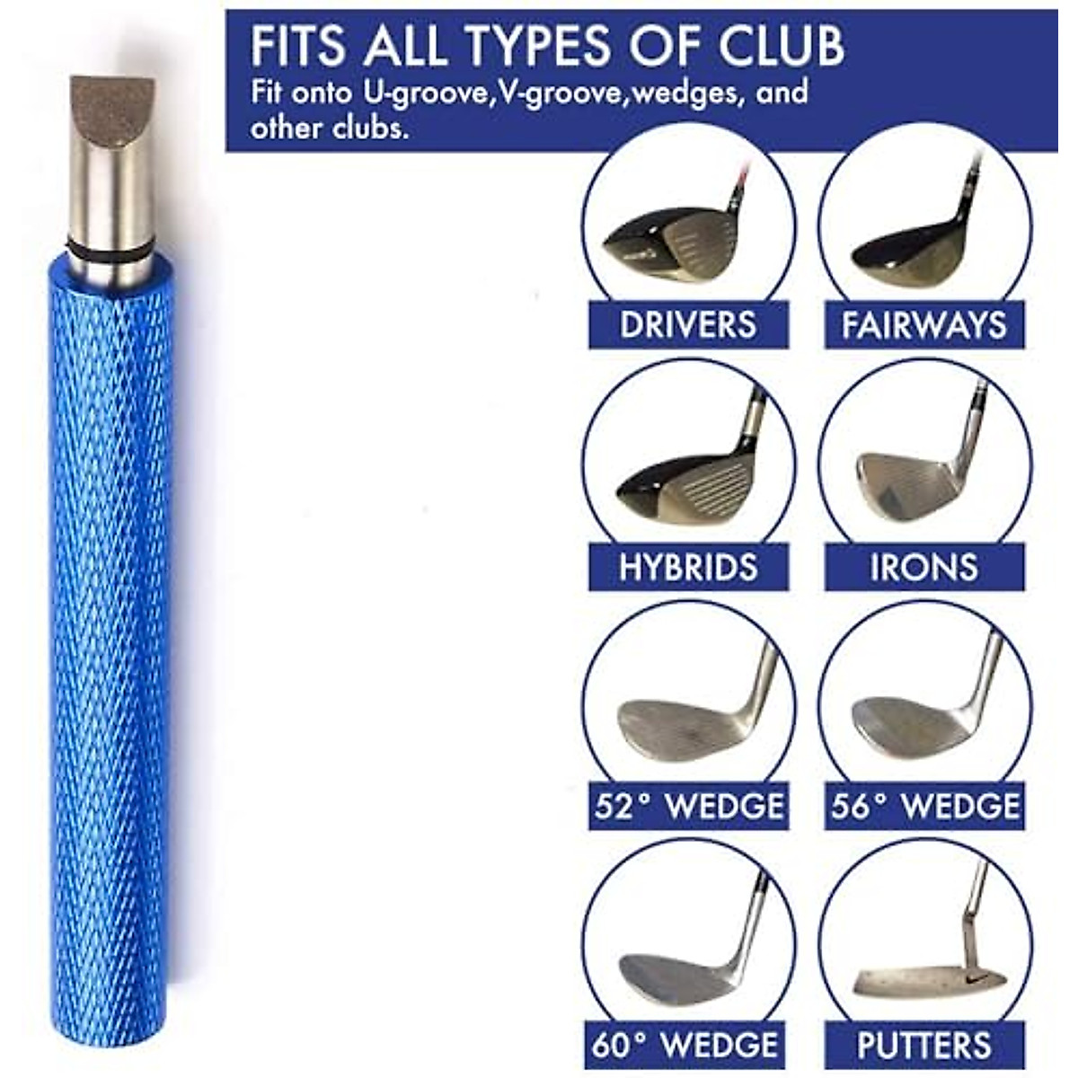 Betgod Golf Groove Sharpener,Golf Club Groove Sharpener,Groove Sharpener,Club Sharpener,Groove Sharpening Tool - Generate Optimal Backspin - Suitable for U & V-Grooves (1 PCS)