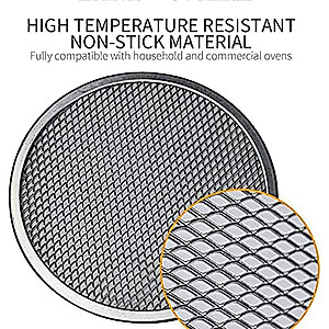 WSHA 1Pcs 6-22 inch Pizza Baking Screen, Aluminum Alloy Seamless Pizza Crisper Tray Non Stick Mesh Baking Tray for Oven, BBQ, Cookware,22inch