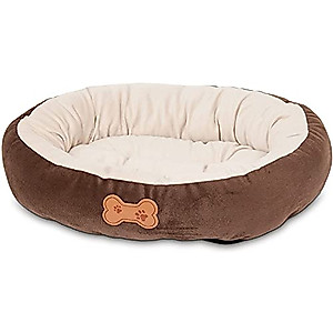 Petmate 290206 Aspen Pet Oval Cuddler Pet Bed, 20" x 16", Chocolate Brown
