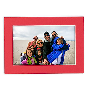 11x16 Mat Bevel Cut for 8.5x11 Photos - Acid Free Cardinal Red Precut Matboard - For Pictures, Photos, Framing - 4-ply Thickness