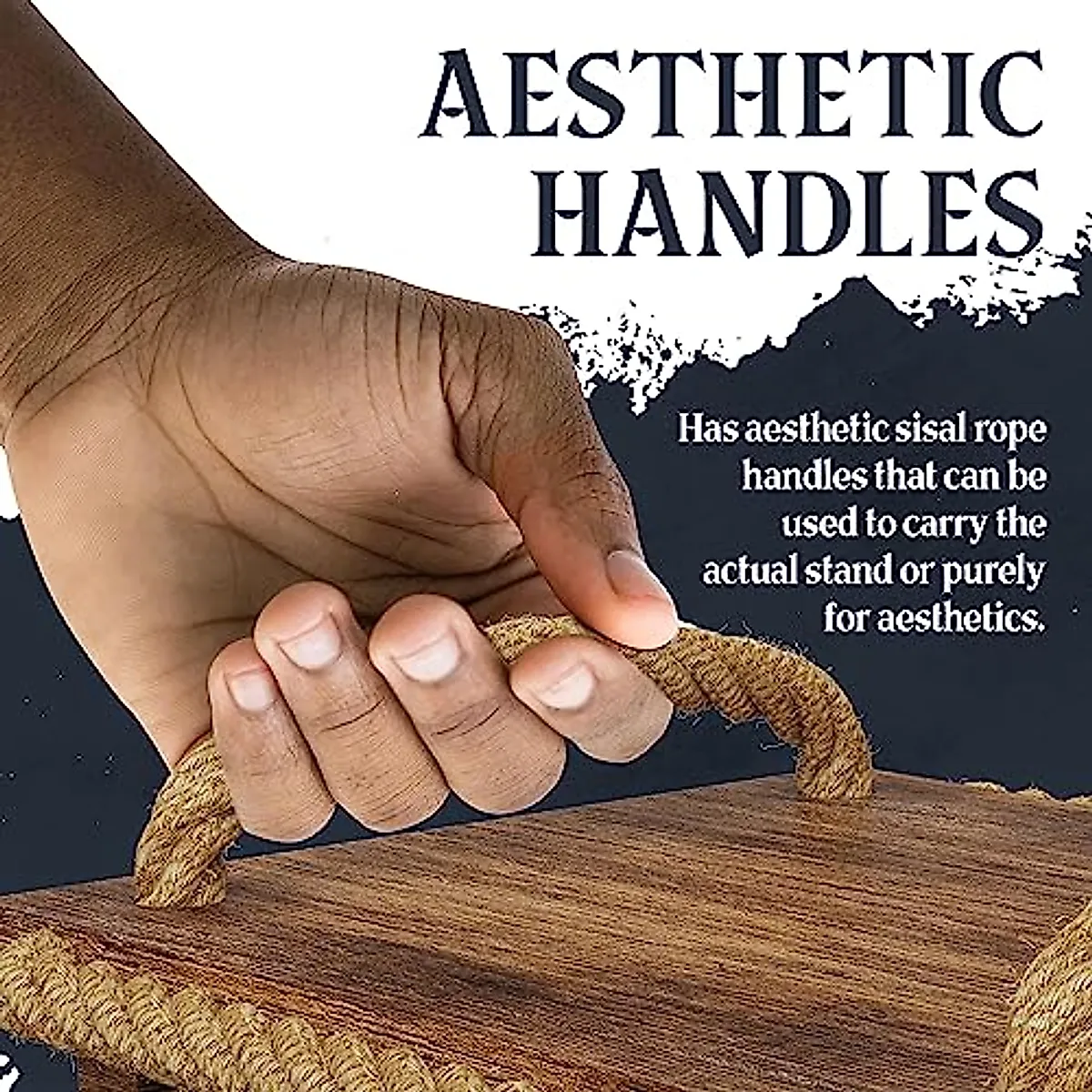 Unique America Wood Stand & Small Wooden Pedestal Stand, Wood Risers for Decor, Wooden Riser,Wood Risers for Display, Wooden Stand, Wood Pedestal Stand, Footed Tray, Soap Stand,Rectangle Wood Riser