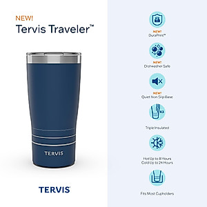Tervis Traveler Jeep Live Your Adventure Triple Walled Insulated Tumbler Travel Cup Keeps Drinks Cold & Hot, 20oz, Stainless Steel