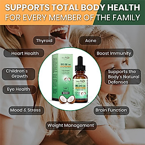 Organic Zinc Supplements for Kids, Adults - Zinc Sulfate - Liquid Zinc Supplement - Pure Ionic Zinc Drops in Coconut Oil for Immune Support, Skin - NO Preservatives & Great Taste - 100 Vegan Servings