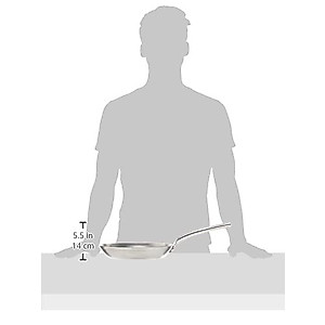 De Buyer 5130.28 Carbone Plus Round Frying Pan with Stainless Steel Cold Handle, 28 cm Diameter