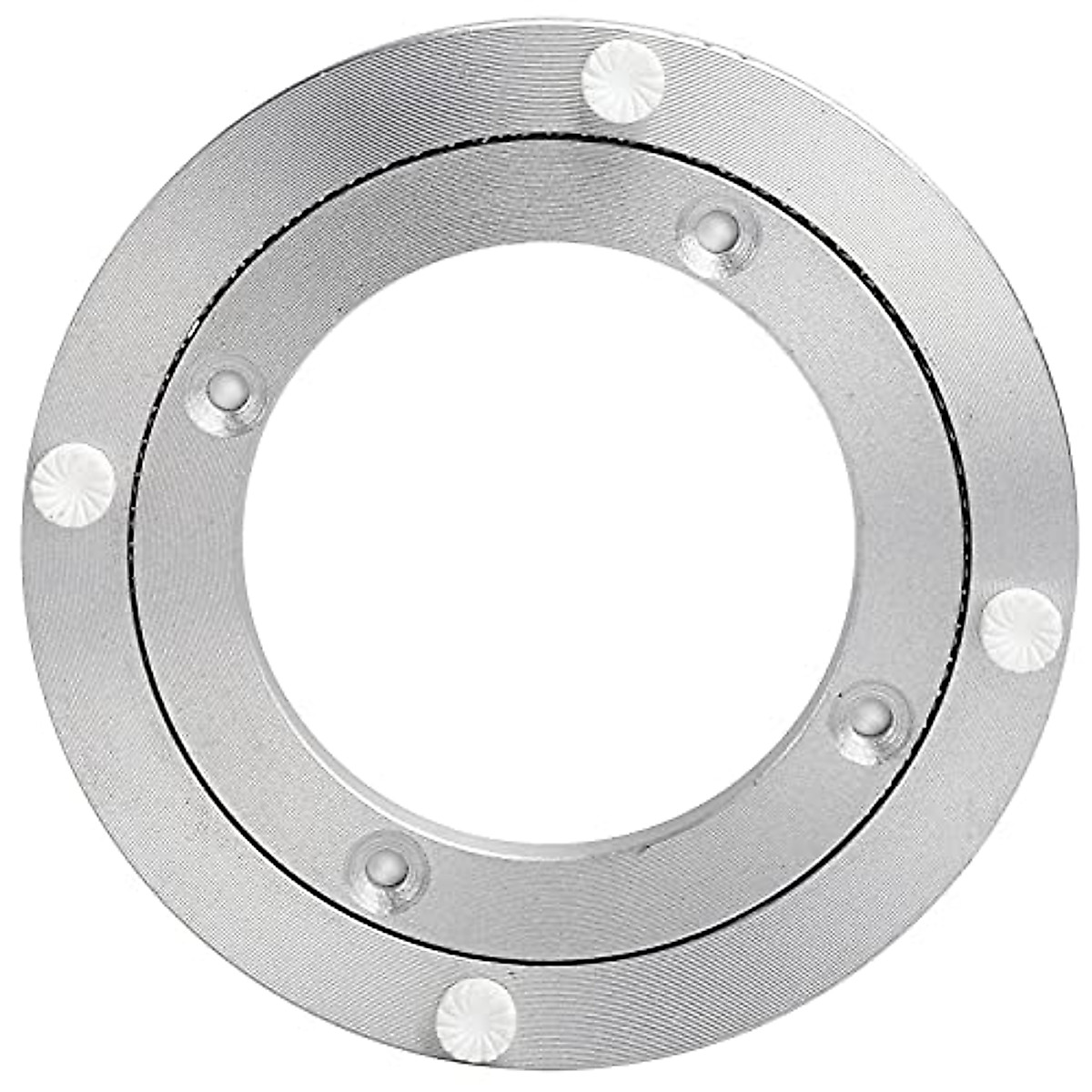 Buachois Aluminum LazySusan Heavy Duty Metal Rotating Bearing Turntable Ring SwivelPlate Hardware for Glass Top Wood Top (5.5inch)