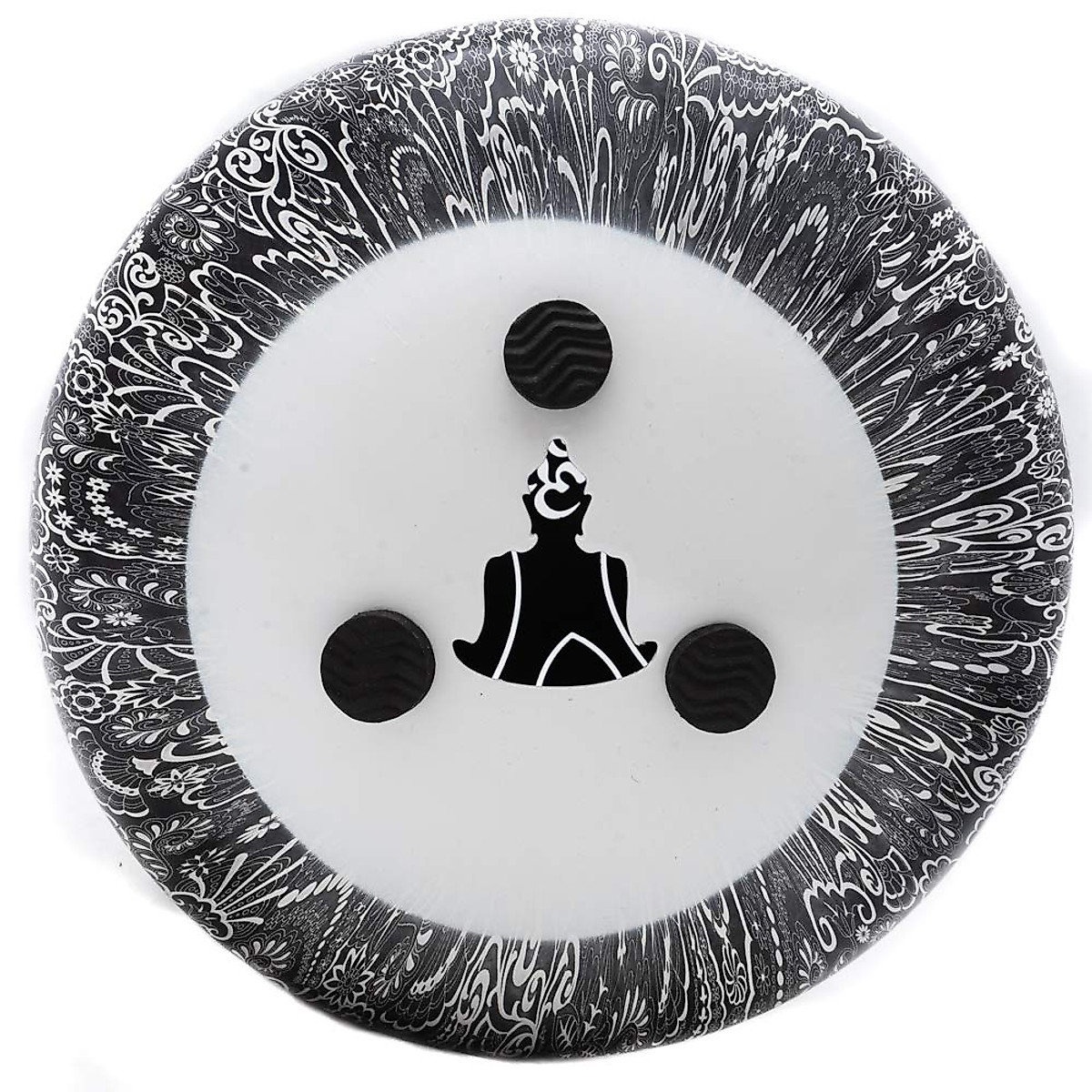 Satnam Happy Drums Steel Tongue Drum 8 Notes 8-Inch Handpan Percussion Instrument with Carrying Case Bag - Paisley Black