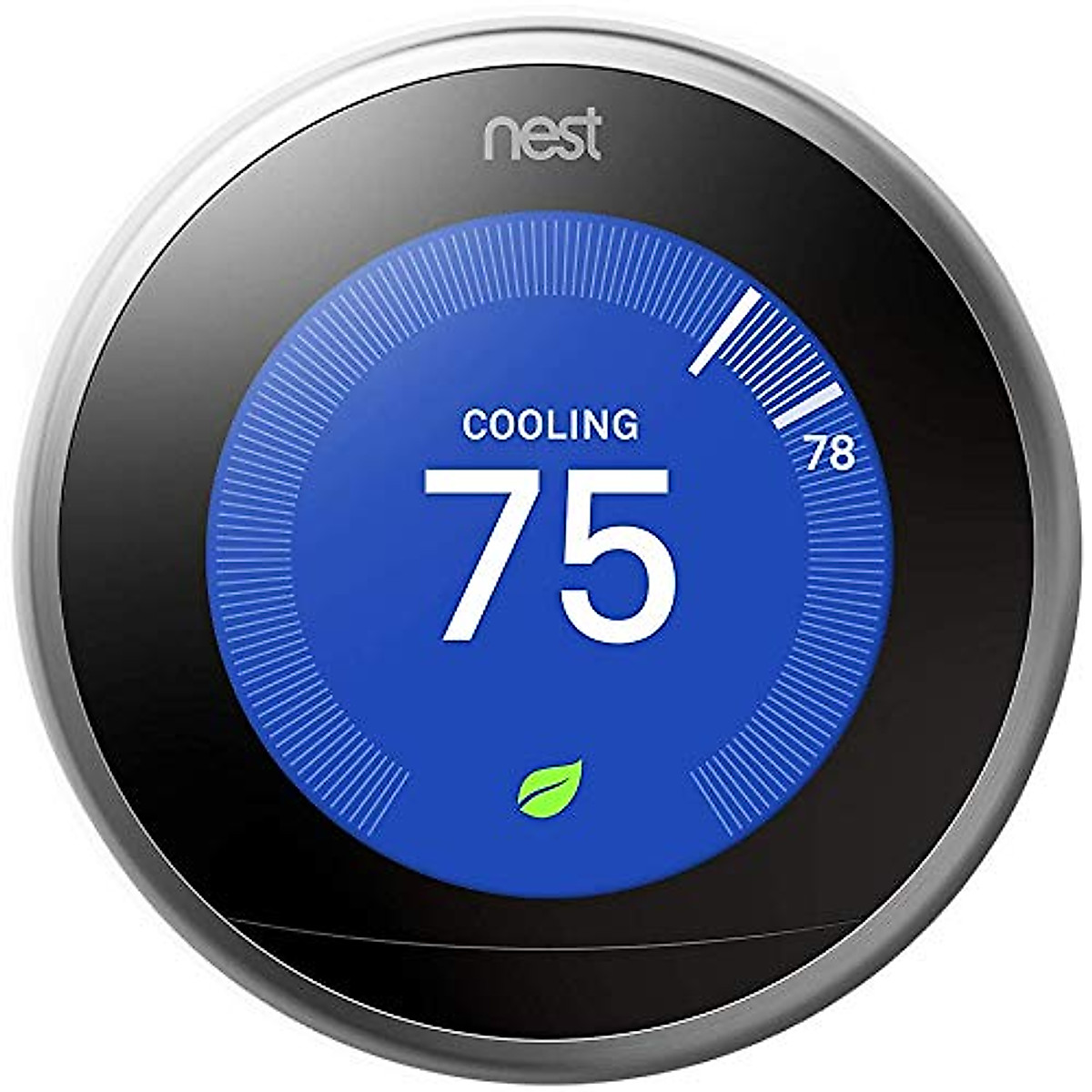 Google Nest Learning Smart Thermostat - 3rd Generation - Stainless Steel T3007ES Bundle with Google Nest Temperature Sensor T5000SF + elago Wall Plate Upgraded Wall Mount Cover - Matte White