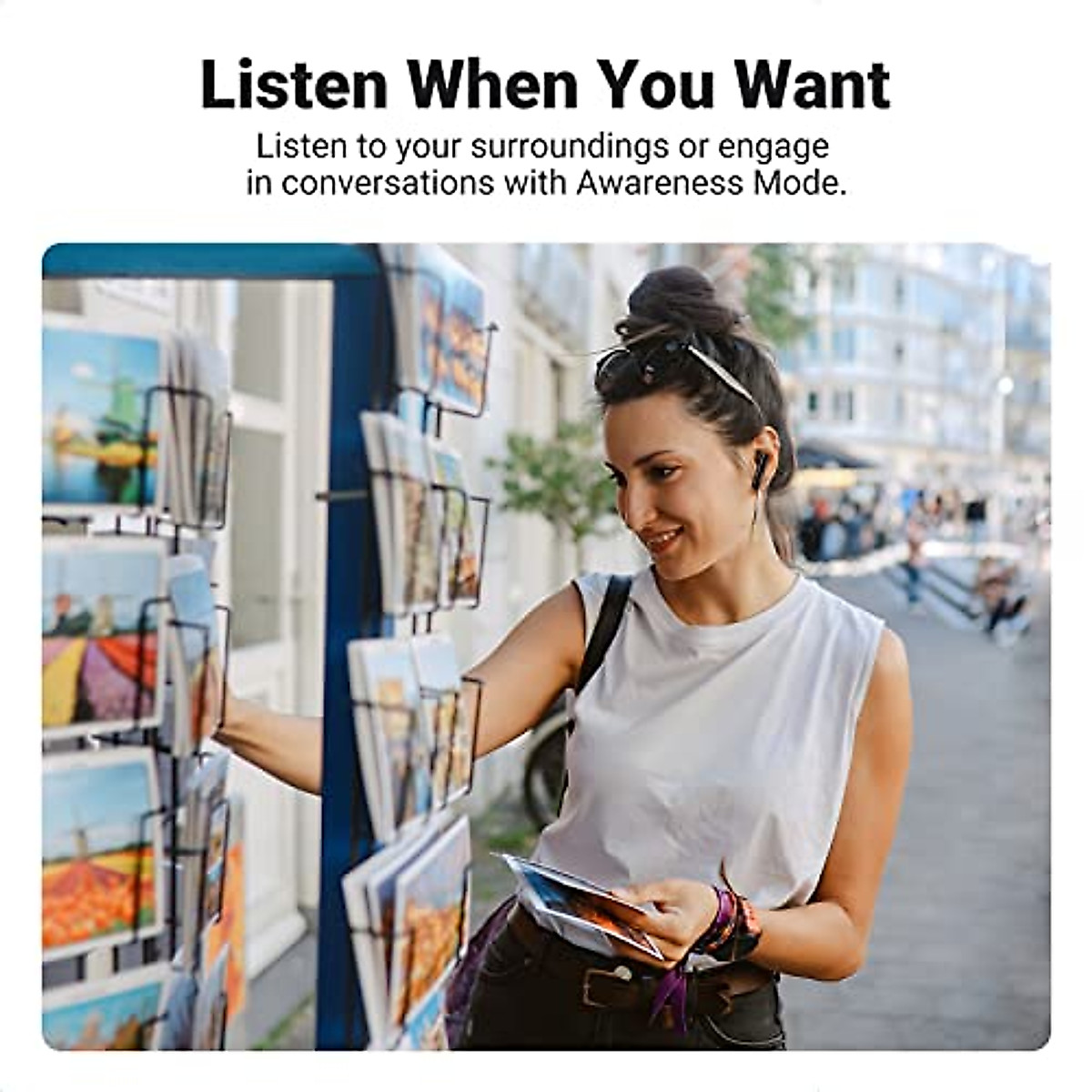 UGREEN HiTune T3 Active Noise Cancelling Wireless Earbuds Bluetooth 5.2, AI-Enhanced Clear Calls Bluetooth Earbuds with mic, Transparency Mode, 10mm Drivers with Bass Boost, HiFi Sound,Fast Pair-Black