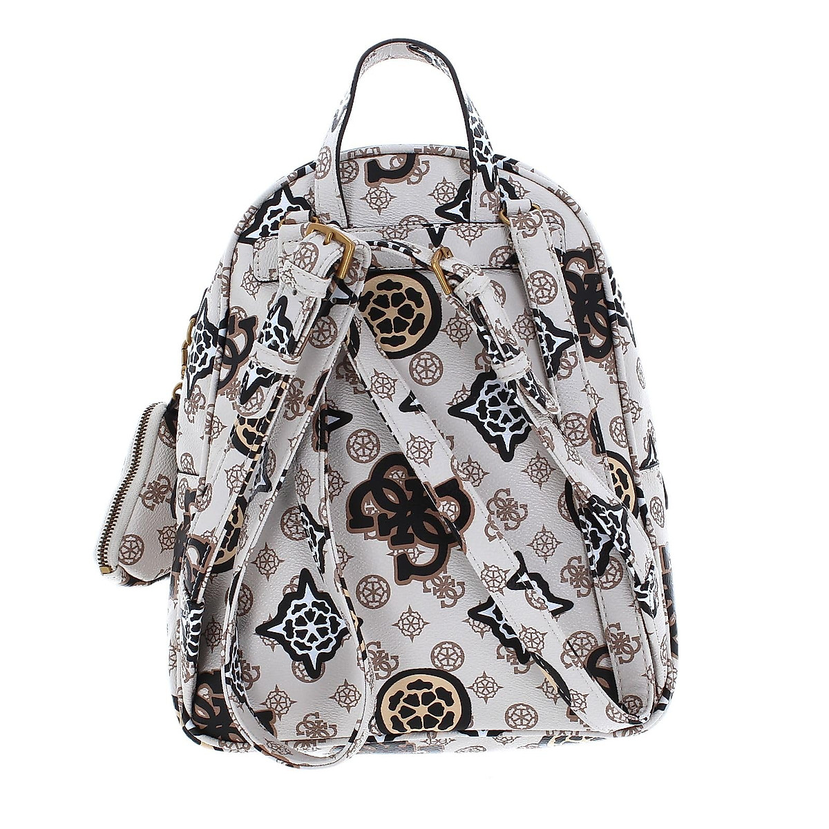 GUESS House Party Large Backpack, Cream Logo Multi