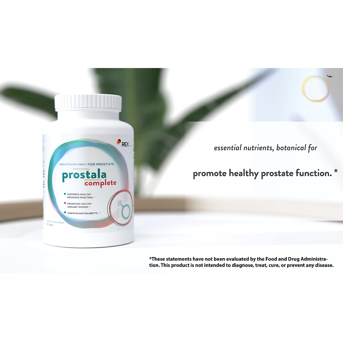 REX GENETICS Prostala Complete - Prostate Support for Men PER 3 Tablets 90 Counts | Saw palmetto extract | Lycopene | Pumpkin seed oil