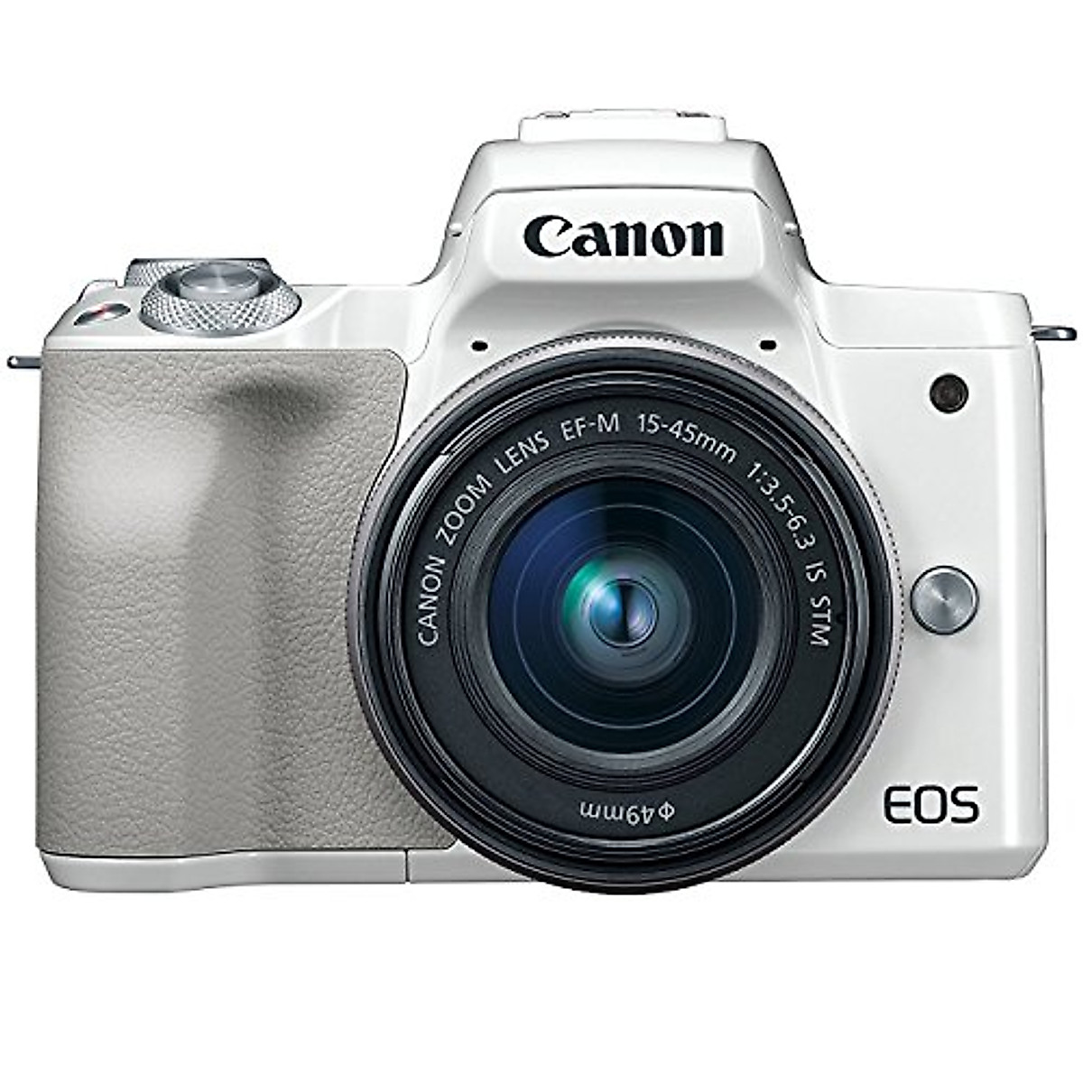 Canon 2681C011 EOS M50 Mirrorless Digital Camera (White) w/EF-M 15-45mm is STM Lens - (Renewed)
