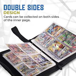 LORDL 400 Pocket Card Binder, Trading Card Binder with Fantasy Space Design, Black, 9.5 x 7 x 2 inches, Collectible Trading Card Album