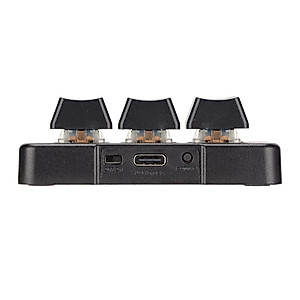 Septpenta USB Mini 3 Key Keypad, RGB Backlit Keypad, Creates Gaming Ambience, Programmable Design, Supports Plug and Play, Ergonomic Design, Mechanical Gaming Keyboard for Computer(Black)