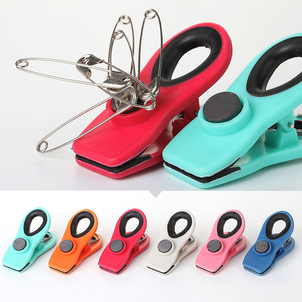Mr. Pen- Chip Clips, Magnetic Clips, 6 Pack, Bag Clips, Bag Clips for Food, Magnet Clips, Chip Clips Bag Clips Food Clips, Chip Bag Clip, Clips for Food Packages, Magnetic Bag Clips, Clips for Fridge