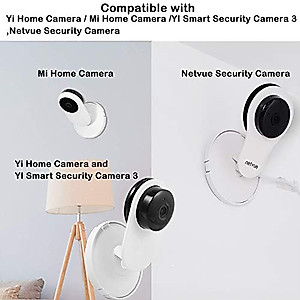 Aboom (Pack of 4 Wall Mount Compatible with Yi Home Camera No Drilling, No Tools, Install Damage-Free, Bracket for YI 1080p/720p Home Camera Designed for USA (NOT Included Camera)