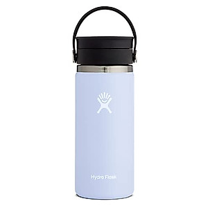 Hydro Flask Coffee 16 oz. Travel Mug - Insulated, Stainless Steel, & Reusable with Wide Flex Sip Lid, Fog