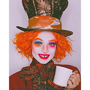 Spiky Neon Orange Color Drag Lashes for Pride, Halloween, Dance, Rave, Costume