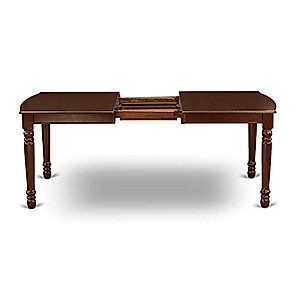 East West Furniture DOCA9-MAH-LC Dining Room Table Set, 9, Mahogany