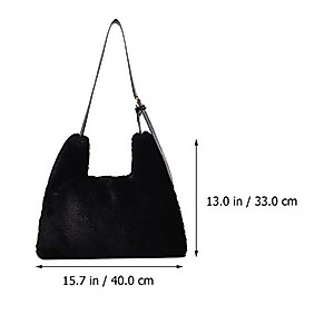 TENDYCOCO Crossbody Bag Faux Fur Shoulder Bag Fuzzy Tote Bag Hobo Bag Fluffy Purse Furry Handbag for Women
