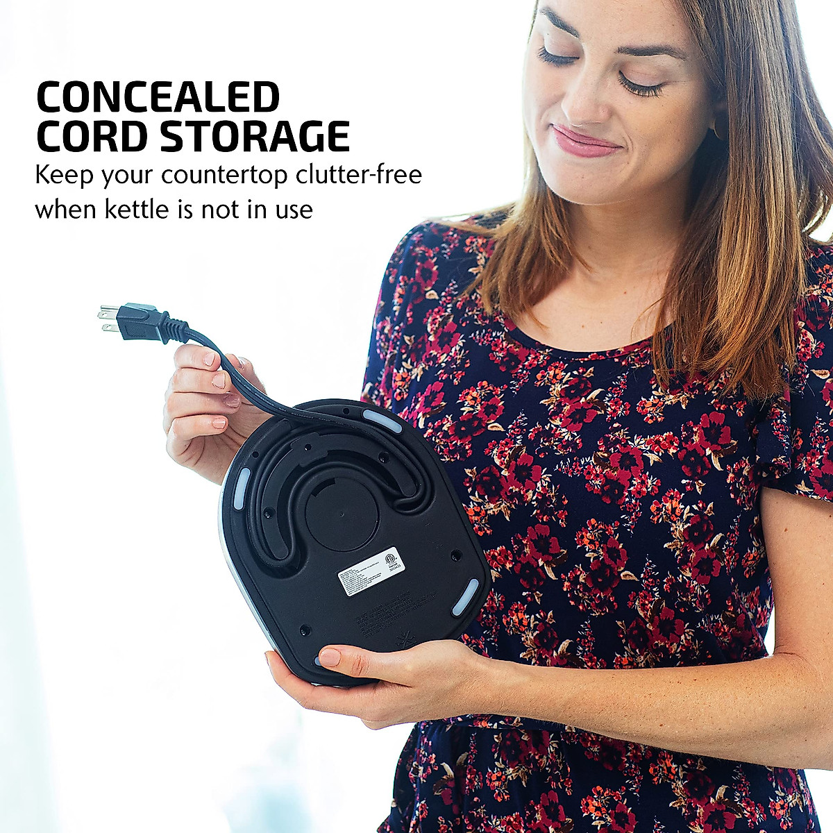 Ovente Glass Electric Kettle Hot Water Boiler 1.7 Liter ProntoFill Tech Portable Kettle w/ Set Temperature Control, 1500W Keep Warm BPA Free w/ Stainless Steel Base - KG733S + Glass Tea Pot Infuser