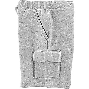 Simple Joys by Carter's Boys' Knit Cargo Shorts, Pack of 2, Navy/Grey, 4T